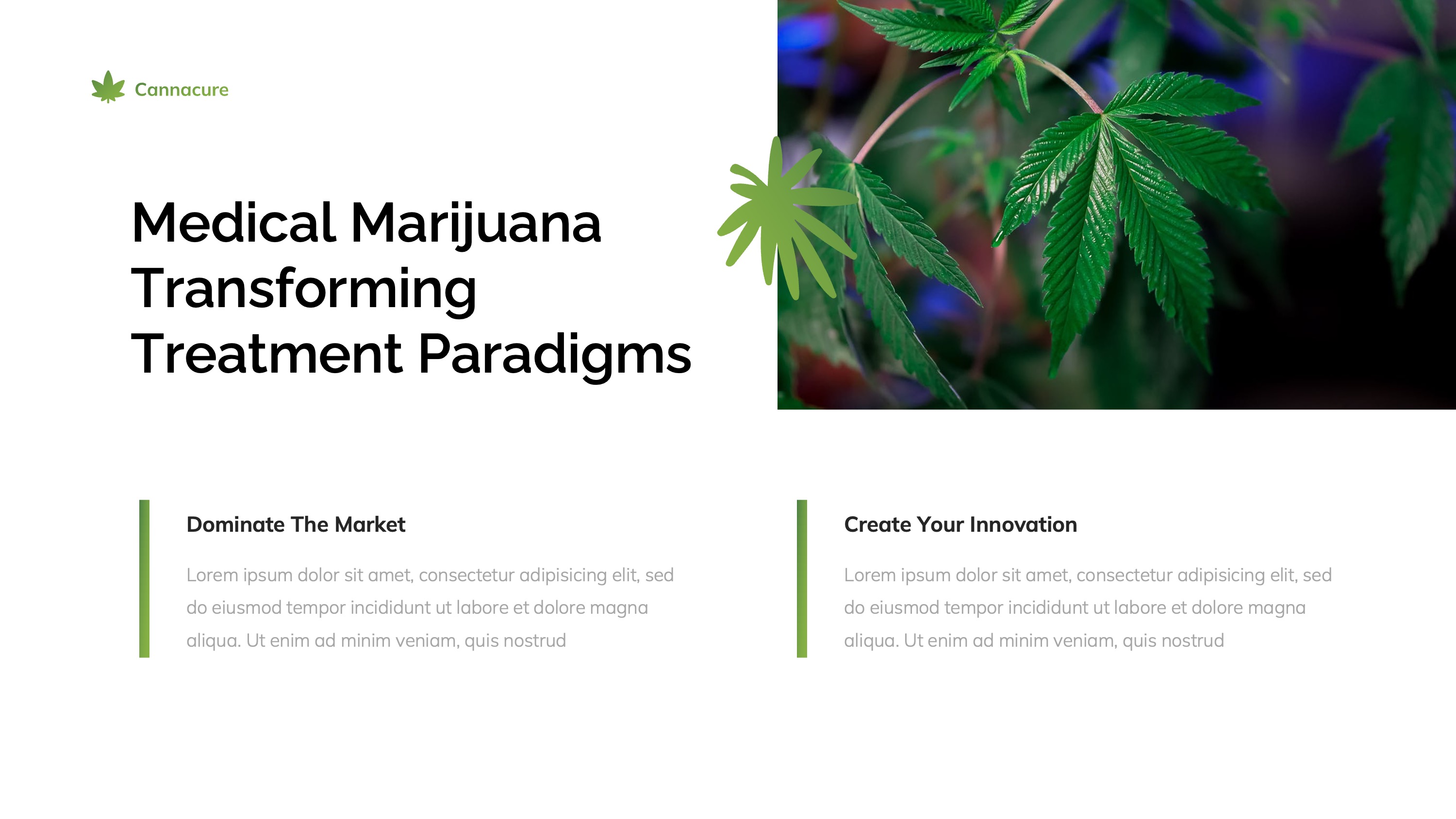 Medical Marijuana Powerpoint Presentation Templates Graphicriver